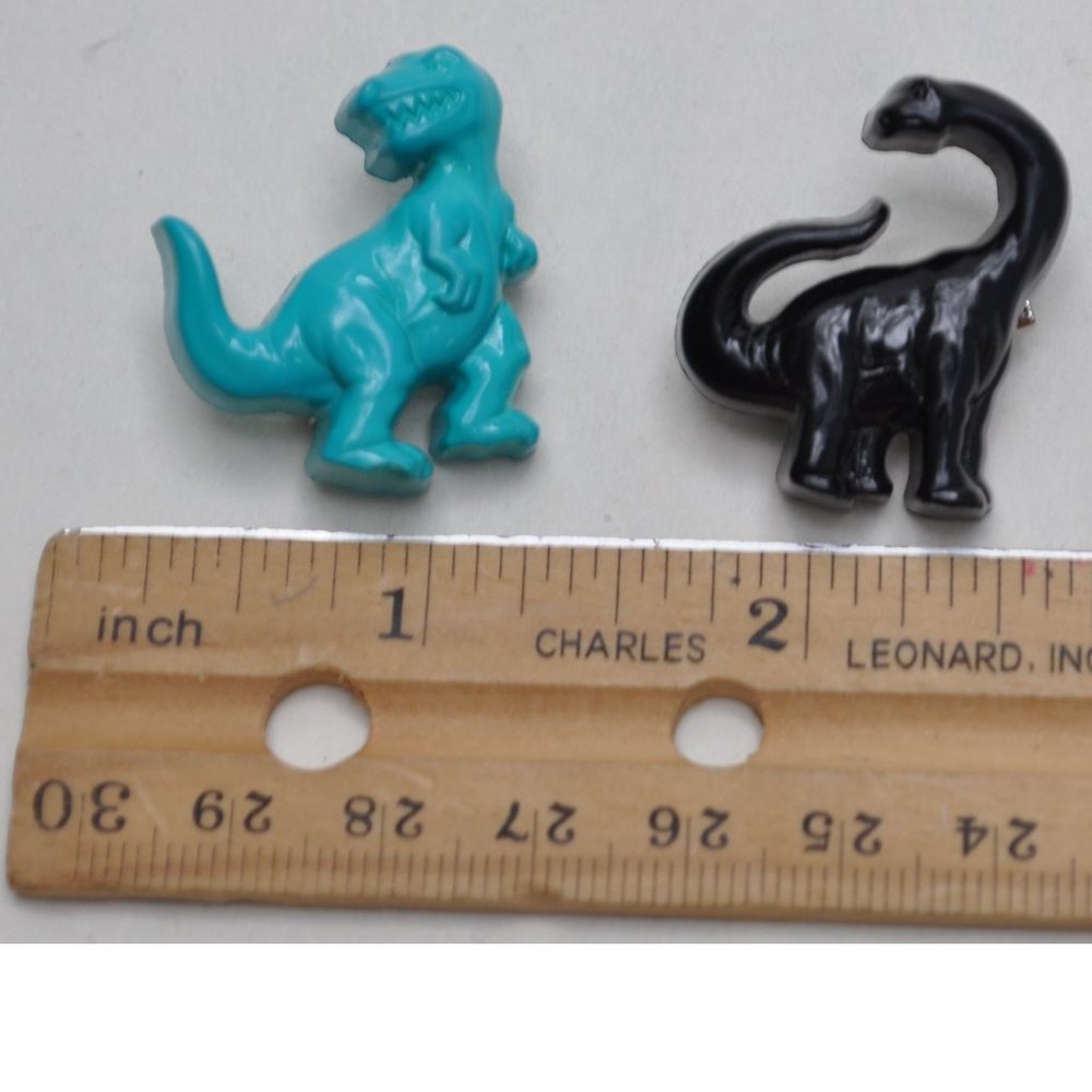 Black Brontosaurus & Blue Tyrannosaurus & White Stego… - Gem